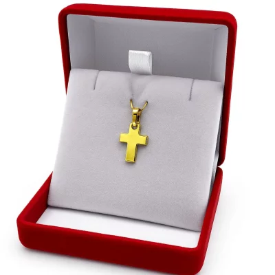 Cruz chica oro 1 grs lisa pulida - Entre Joyas - Caballito